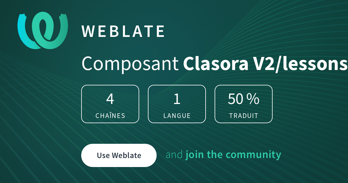 Clasora V2/lessons — French @ Clasora Localization